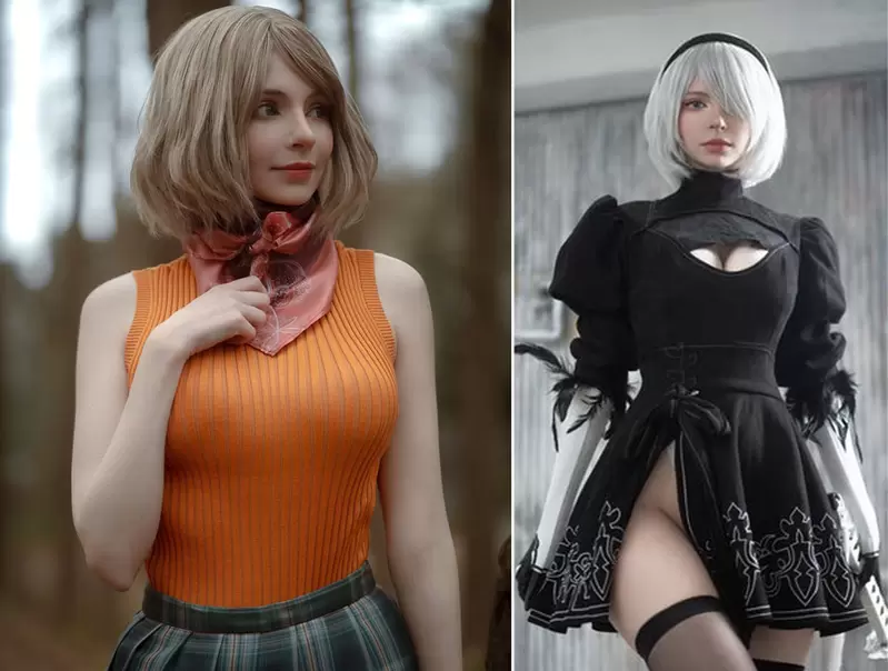 艾殊莉身體模特cos《尼爾：自動人形 2B》這接近90度的高衩讓我看了快噴鼻血了(摀) | 宅宅新聞