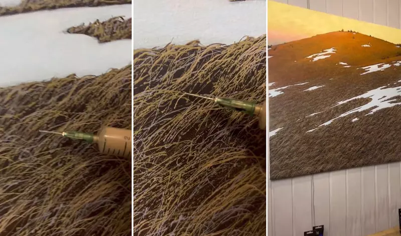 用注射器描繪畫作中的風景 來自烏克蘭的藝術家《Oleh Dron》巧妙掌握住了細節的處理方式 | 宅宅新聞